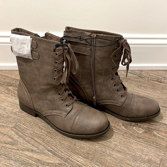 Rampage | Shoes | Rampage Taupe Jaycer Style Combat Boots M | Poshmark